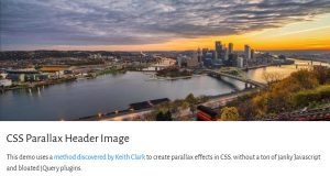 CSS PARALLAX HEADER IMAGE