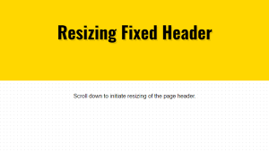 RESPONSIVE SCROLL HEADER