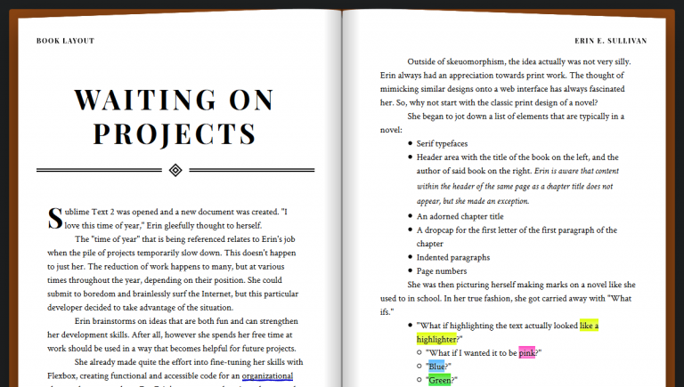 BOOK LAYOUT