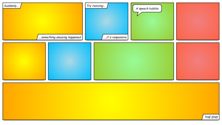 RESPONSIVE COMIC BOOK LAYOUT