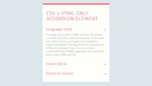 CSS + HTML ONLY ACCORDION ELEMENT