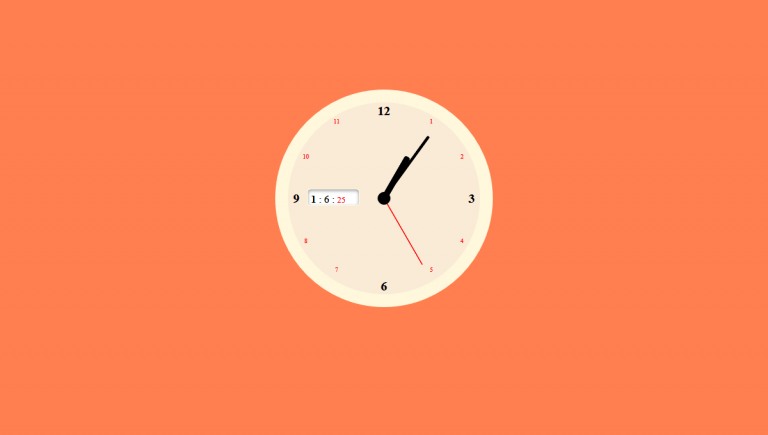 JS AND CSS CLOCK