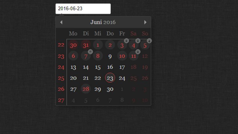 TINYDATEPICKER AND CALENDAR
