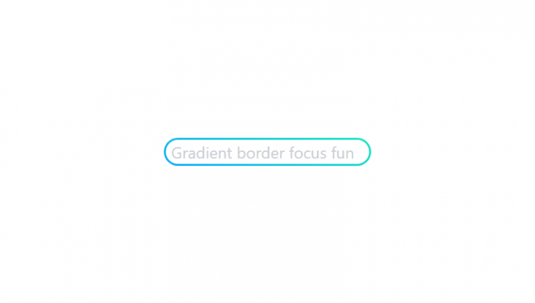 INPUT FIELD GRADIENT BORDER FOCUS FUN