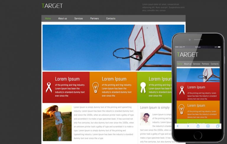 Target corporate web template and Mobile template