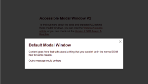 ACCESSIBLE MODAL DIALOG