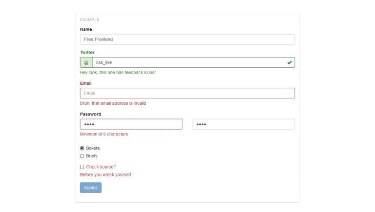 VALIDATOR, FOR BOOTSTRAP 3