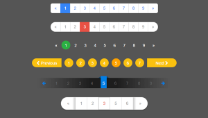 6 PURE CSS PAGINATION