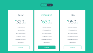 RESPONSIVE FLIP PRICING TABLE