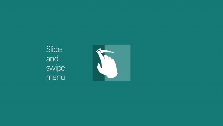 SLIDE AND SWIPE MENU