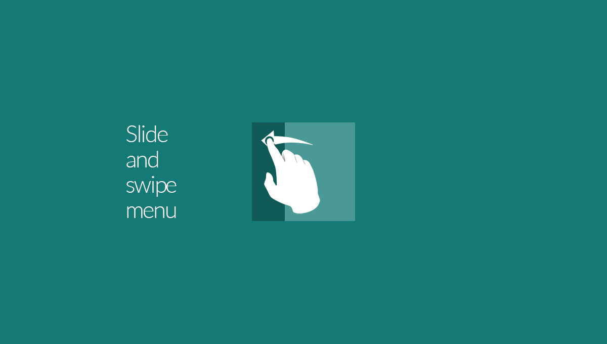 SLIDE AND SWIPE MENU