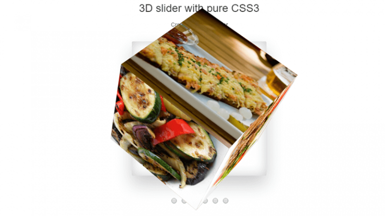 3D CUBE SLIDER. PURE CSS
