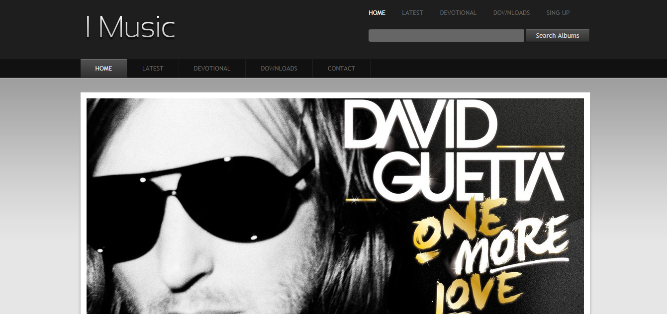 I Music Audio Albums Gallery Website Template