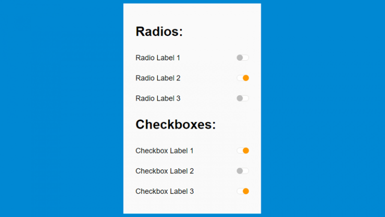 ANIMATED CHECKBOX AND RADIO BUTTONS