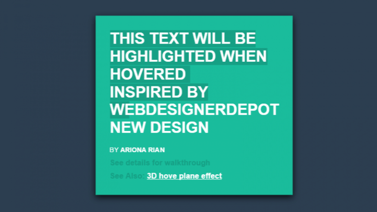 ANIMATED HIGHLIGHTED TEXT