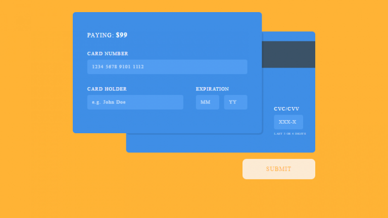 CREDIT CARD PAYMENT FORM