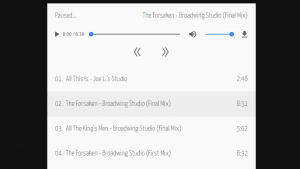 HTML5 AUDIO PLAYER W/ RESPONSIVE PLAYLIST