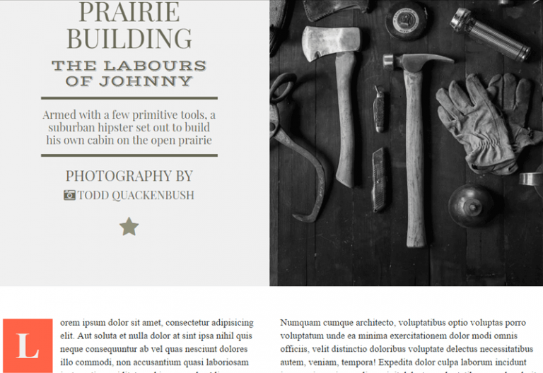 RESPONSIVE LAYOUT MAGAZINE STYLE