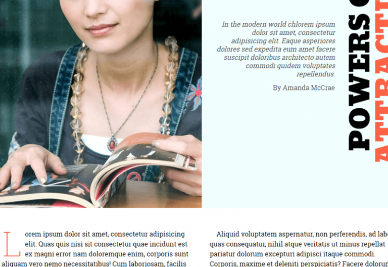 RESPONSIVE MAGAZINE LAYOUT