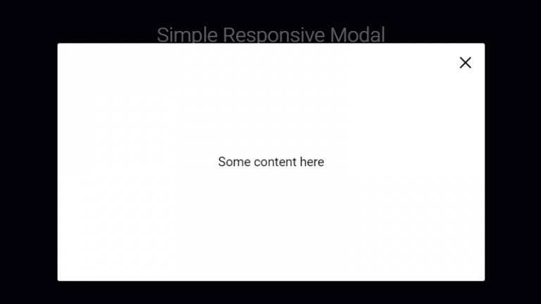 RESPONSIVE MODAL