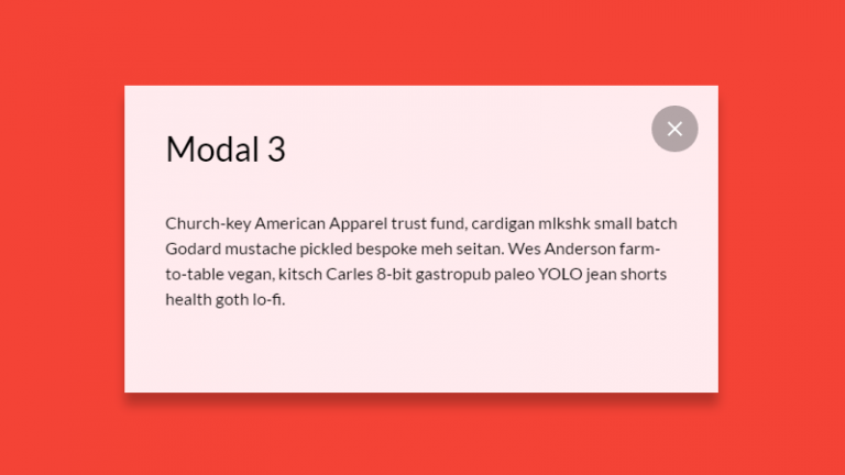 RESPONSIVE MODAL DESIGN