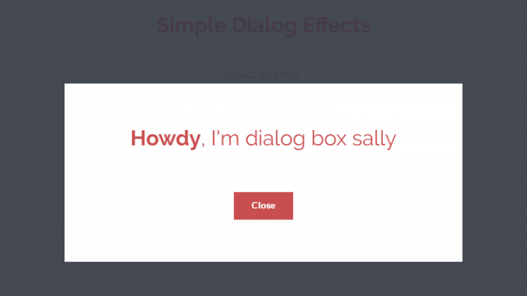 SIMPLE DIALOG EFFECTS