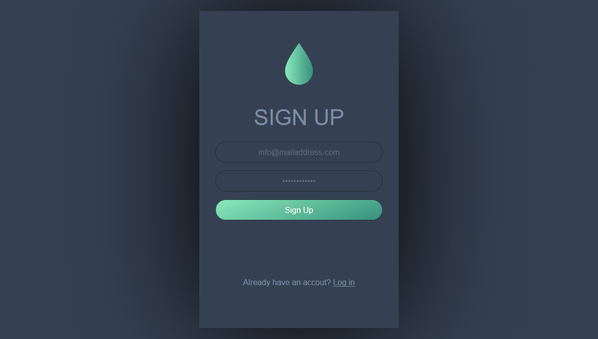 SIGN UP FORM UI