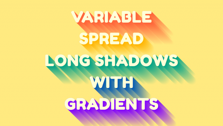 VARIABLE LONGSHADOW WITH GRADIENTS MIXIN