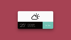 WEATHER CARD USING FLEXBOX