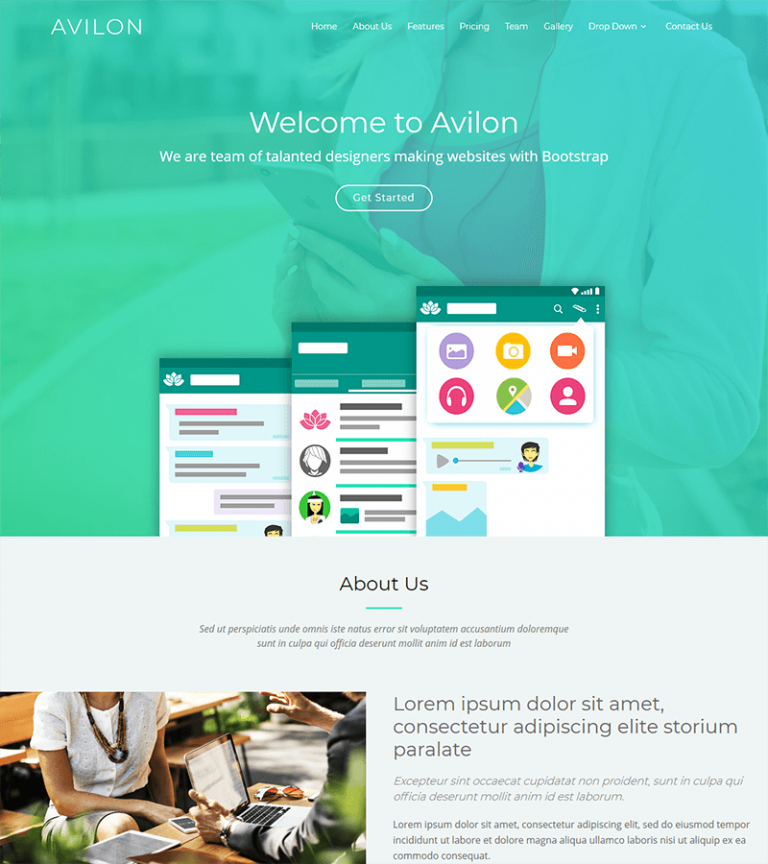 Avilon Bootstrap Landing Page Template