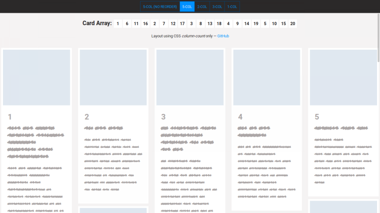 EASY CSS MASONRY LAYOUT WITH LEFT-TO-RIGHT CONTENT FLOW