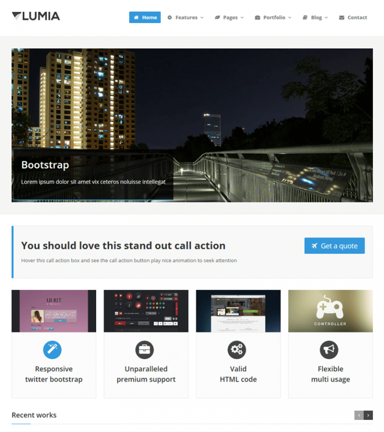 Lumia Bootstrap Theme
