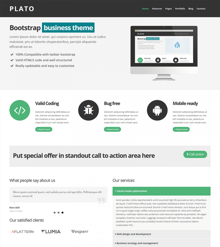 Plato Bootstrap Theme