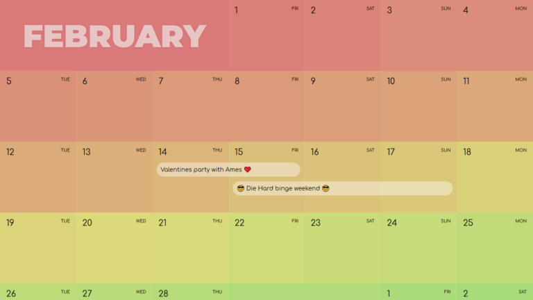 CSS GRID: CALENDAR