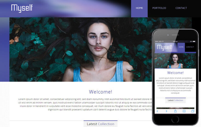 Myself personal portfolio web and Mobile Website Template