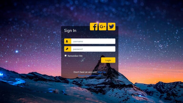 ELEGANT LOGIN PAGE