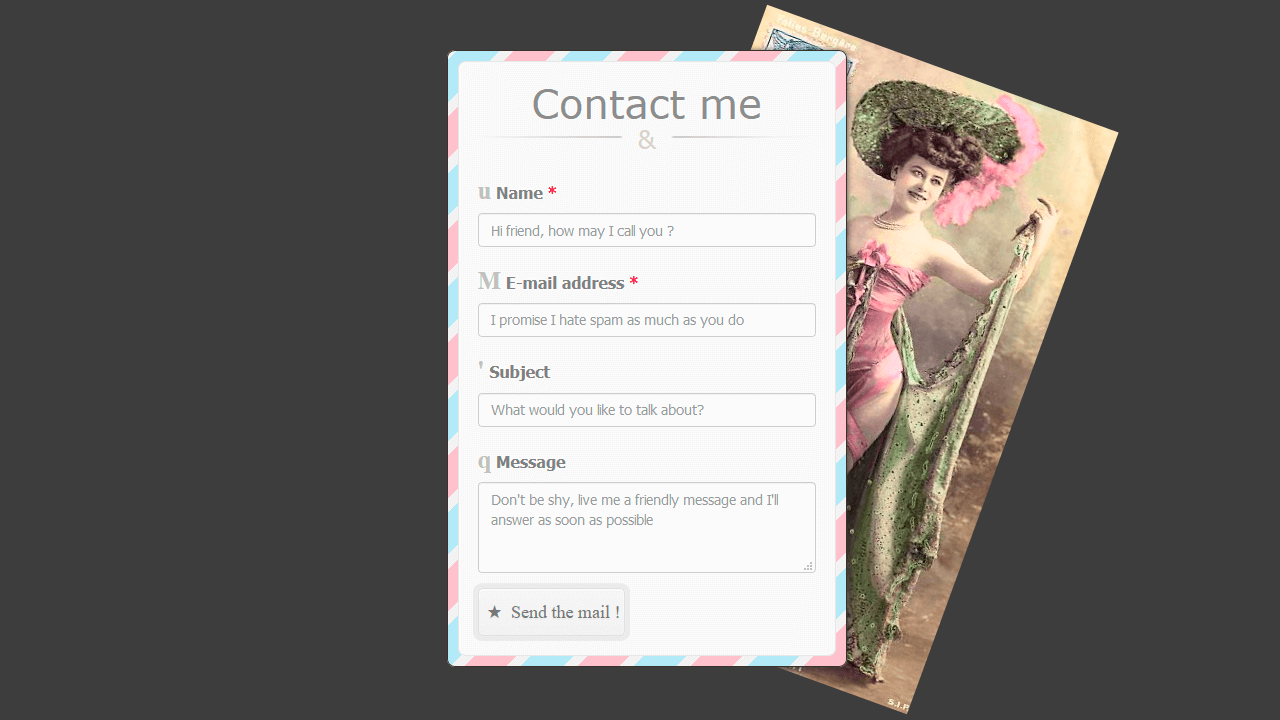CONTACT FORM RESPONSIVE WITH ANIMATION
