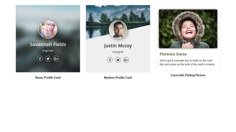 BOOTSTRAP CARDS
