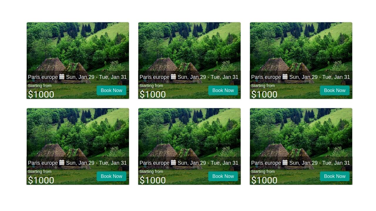 BOOTSTRAP GRID WITH HOVER EFFECT