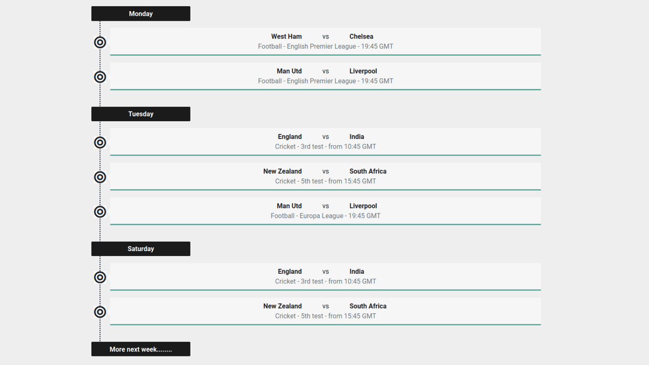 BOOTSTRAP 4 EVENT TIMELINE