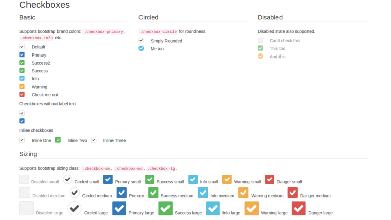 CHECKBOX AND RADIO STYLING WITH BOOTSTRAP