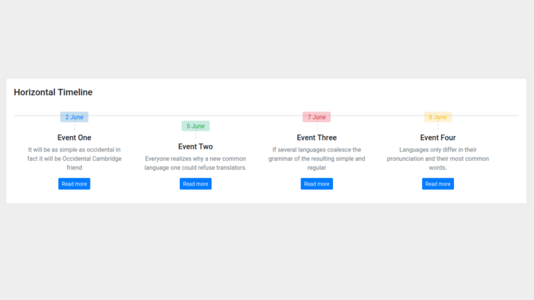 SIMPLE HORIZONTAL TIMELINE