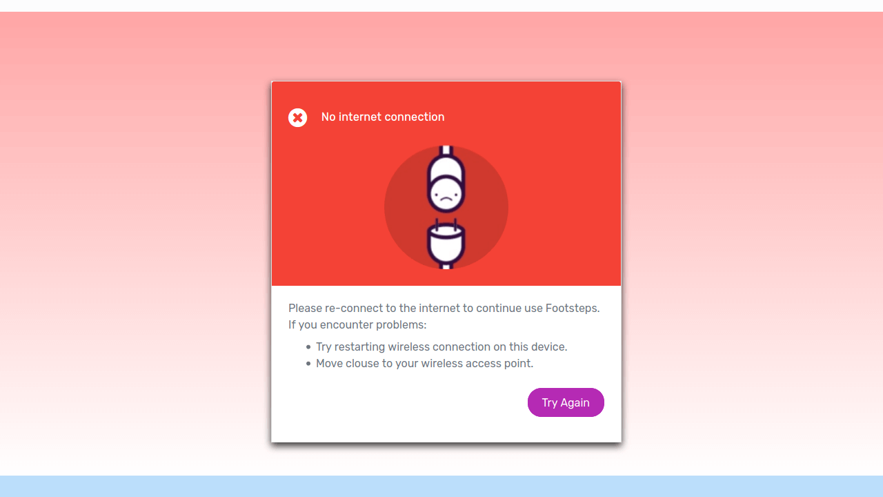 BOOTSTRAP 4 NO INTERNET CONNECTION INFORMATION CARD
