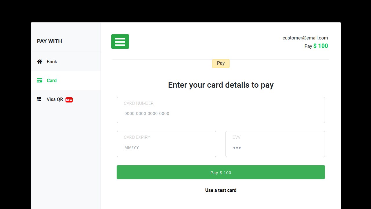 BOOTSTRAP 4 PAYMENT FORM