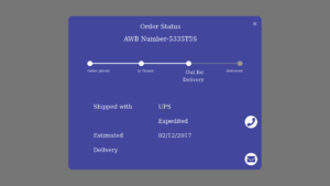 BOOTSTRAP 4 TRACK YOUR ORDER WITH PROGRESS BAR MODAL