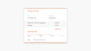 BOOTSTRAP 4 TRACKING ORDER PURCHASE RECEIPT WITH PROGRESS