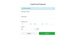 BOOTSTRAP CREDIT CARD PAYMENT