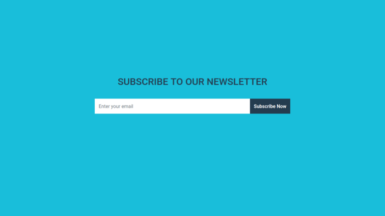 BOOTSTRAP SUBSCRIBE NEWSLETTER FORM