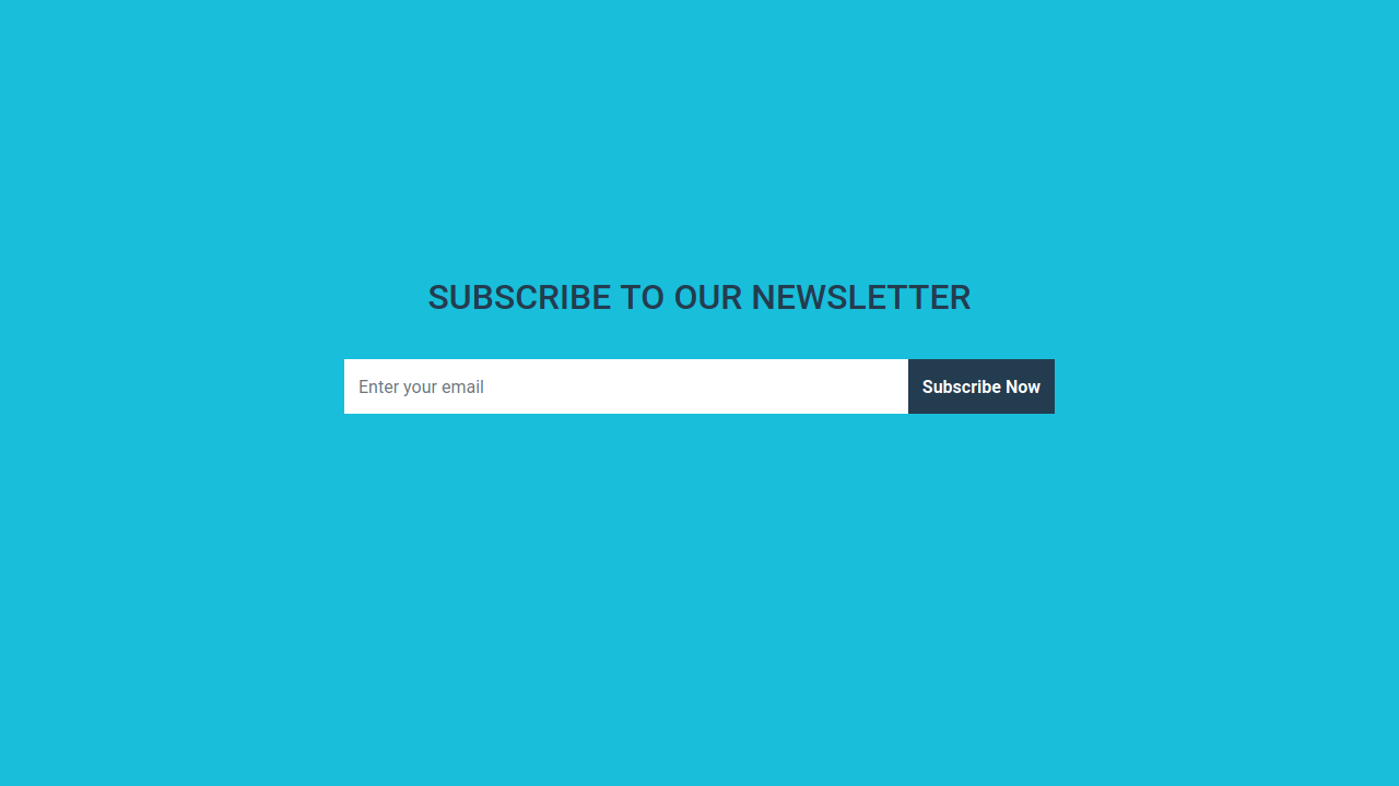 BOOTSTRAP SUBSCRIBE NEWSLETTER FORM