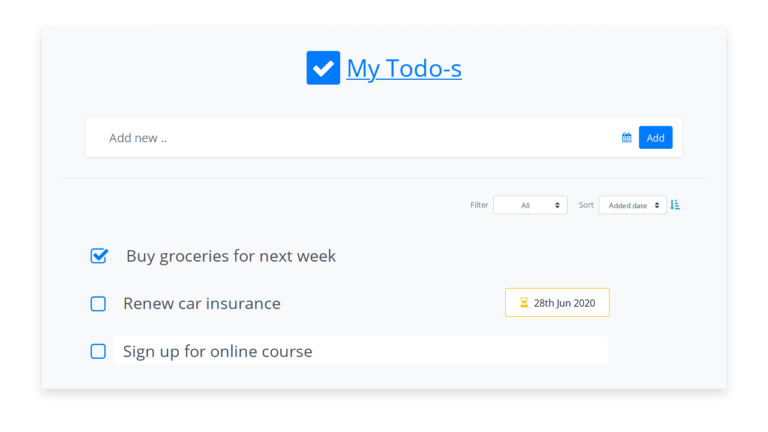 BOOTSTRAP - TODO DESIGN